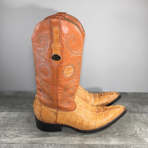 Dos De Oro | Shoes | Vintage Dos De Oro Caiman Western Cowboy Brown ...